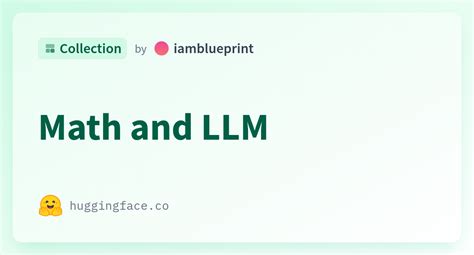 Math And Llm A Iamblueprint Collection