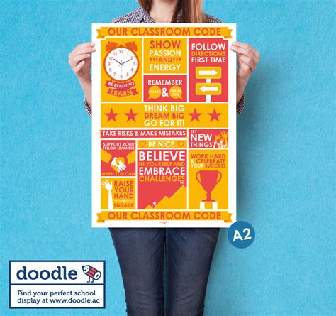 Our Classroom Code Poster Doodle Education