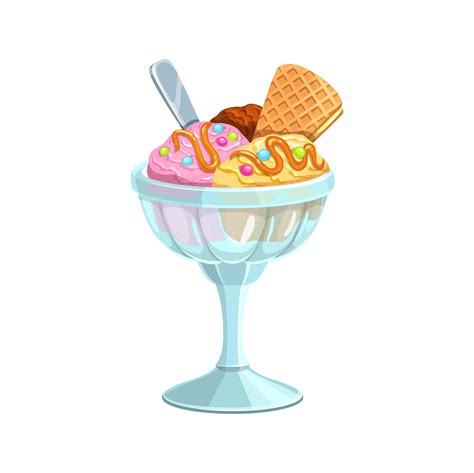 Ice Cream Sundae Bowl Clipart