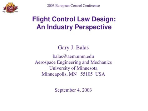 Ppt Flight Control Law Design An Industry Perspective Powerpoint Presentation Id 28135