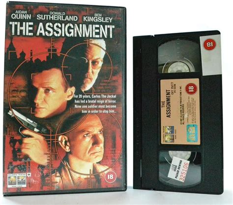 The Assignment Vhs Aidan Quinn Donald Sutherland Ben Kingsley