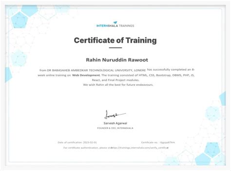 Rahin Rawoot On Linkedin Webdevelopment Codingskills Internshala