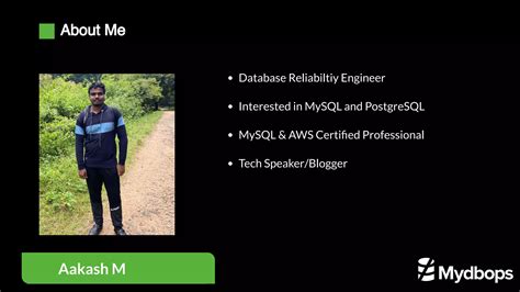 postgresql 15 and its major features aakash m mydbops mydbops opensource database meetup