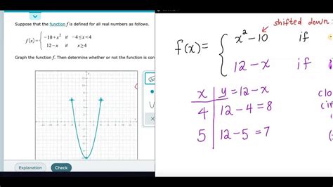 MTH 161 ALEKS Graphing a piecewise defined function Problem type 3 ...