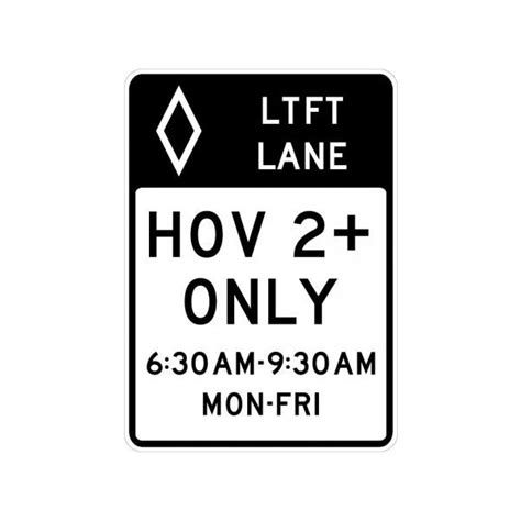 Hov Lane Assignment Sign R3 11a