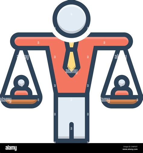 Icon For Human Balanced Scale Equivalence Stock Vector Image And Art Alamy