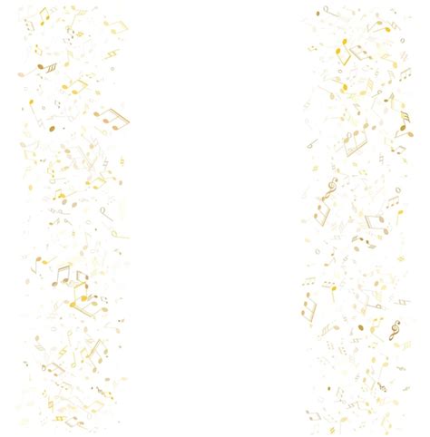 Premium Vector Music Notes Treble Clef Flat And Sharp Symbols Flying Vector Illustration