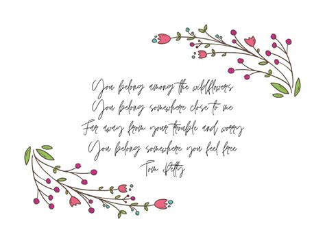 Tom Petty Wildflowers Lyrics