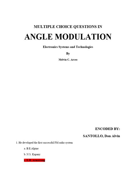 Angle Modulation Download Free Pdf Frequency Modulation Detector Radio