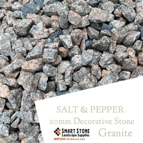Salt And Pepper 20mm Decorative Gravel Smart Stone Landscape Supplies