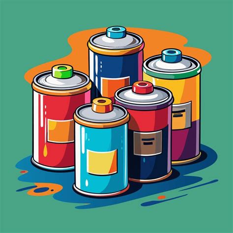 Vibrant Collection Of Spray Paint Cans For Urban Art And Graffiti