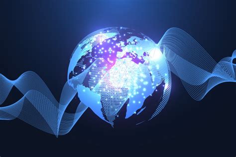 Global Network Connection Technology Digital Vector Image