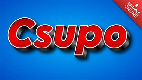 Csupo Editable 3d News Text Effect Generator