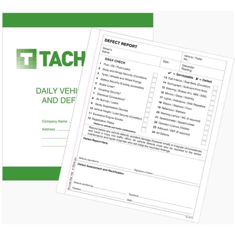Defect Report Book Lgv Tms Analysis Tachograph Analysis Service