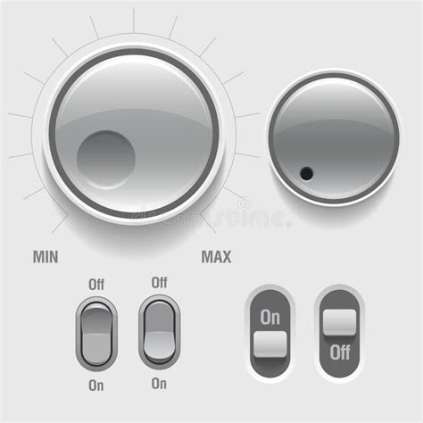 Dark Web Ui Elements Buttons Switches Bars Stock Vector Illustration Of Push Electronic