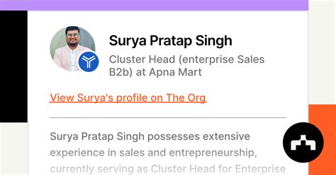 surya pratap singh cluster head enterprise sales b2b at apna mart the org