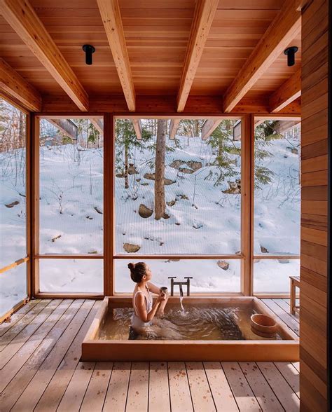 Eco Friendly Cabin With Hot Tub How To Build A Home Onsen Onsen At