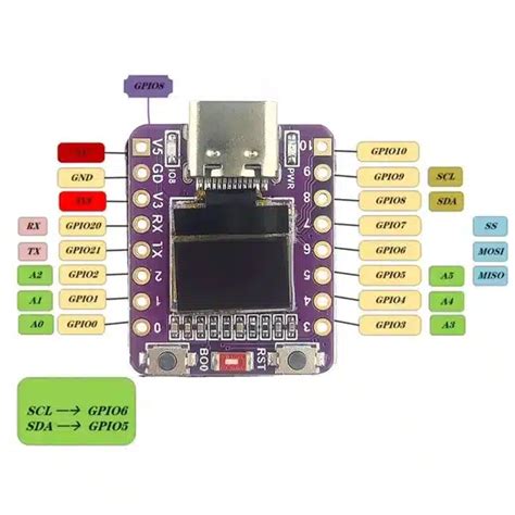 ESP C T OLED Display Udviklingsboard Ardustore Dk