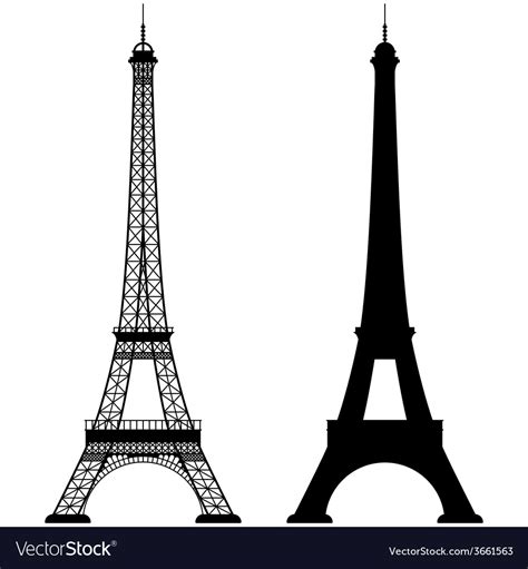 Eiffel Tower Vector Black