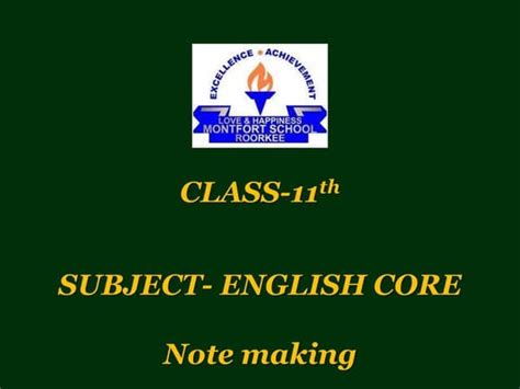 Note Making Class 11 Pptx Publishing Industry Industries