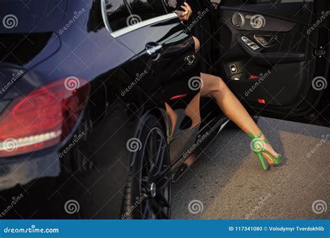 Girl Powered Issues Face Girls Woman Get Out Of Car With Leg