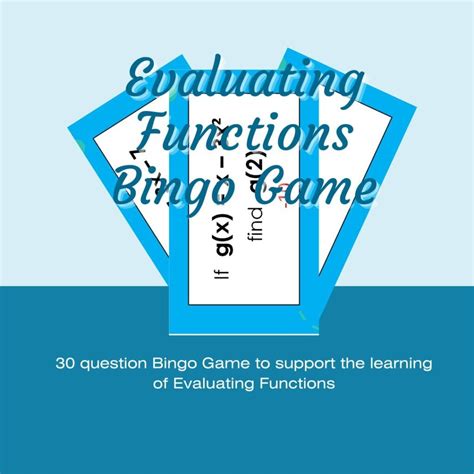 engaging maths bingo game evaluating functions