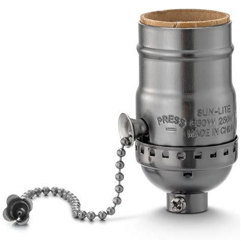 Pull Chain Light Socket E26 Standard Threaded Base Lamp Socket With Pull Chain Lamp Switch