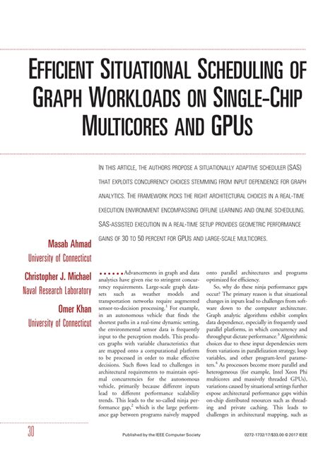 pdf efficient situational scheduling of graph workloads on single