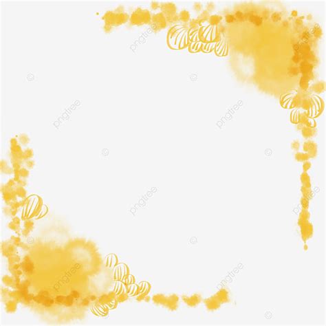 노란색 테두리 일러스트 잉크 아름다운 창의적인 창의적인 테두리 잉크 테두리 그림 Png 일러스트 및 Psd 이미지 무료 다운로드 Pngtree