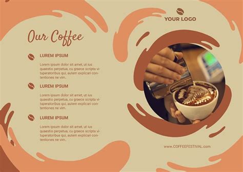 بروشور کافی شاپ و قهوه فروشی با دو ورژن فارسی و انگلیسی کد 9198