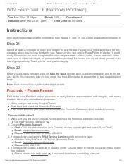 W Exam Test Remotely Proctored Preparation Guide Course Hero