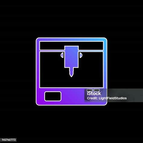 3d 프린터 기호 블루 그라데이션 벡터 아이콘 0명에 대한 스톡 벡터 아트 및 기타 이미지 0명 3차원 인쇄 그라데이션 Istock