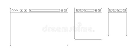 Browser Window Vector Isolated In Trendy Flat Design Vector Page