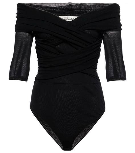 Diane Von Furstenberg Alex Off Shoulder Bodysuit Diane Von Furstenberg