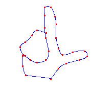 2 An Example Contour With Its B Spline Control Points Download Scientific Diagram