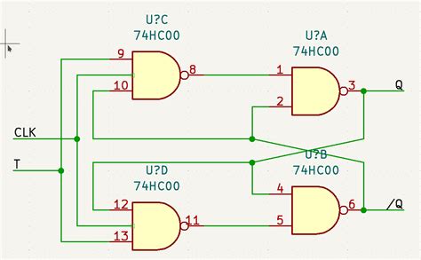 flipflop t flip flop from nand gates electrical engineering stack