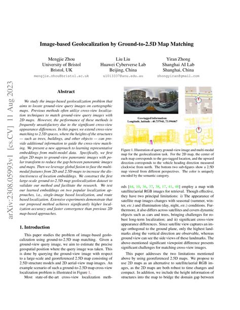 Image Based Geolocalization By Ground To 25d Map Matching Deepai