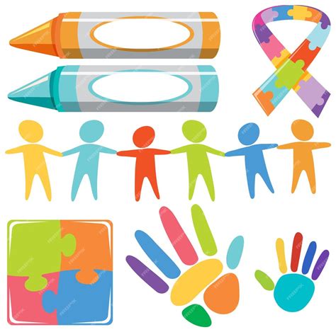 다양한 형태의 다채로운 직소 퍼즐 무료 벡터