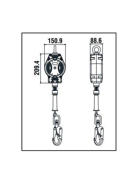 Antichute à Rappel Automatique De 7 M Kratos Fa2040207 Protecnord
