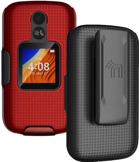 Case With Clip For Alcatel Tcl Flip 2 Phone Nakedcellphone [grid