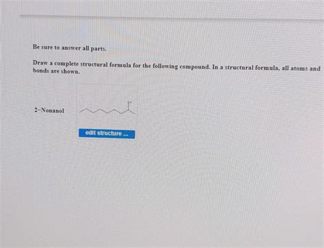 Solved Be Sure To Answer All Parts Draw A Complete Chegg