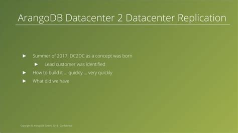 Implementing Data Center To Data Center Replication For A Distributed Database Ppt
