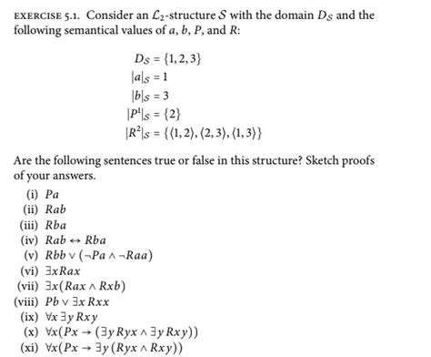 Solved EXERCISE Consider An L Structure S With The Chegg Com