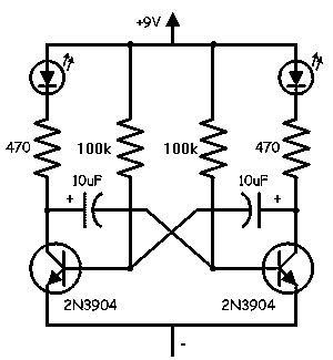 Oscillator Transistor Alternating Between Multiple LEDs Electrical Engineering Stack Exchange