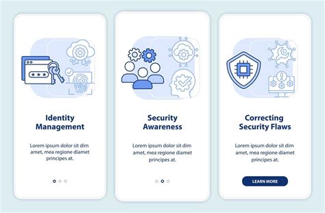 Cybersecurity Risk Management Light Blue Onboarding Mobile App Screen
