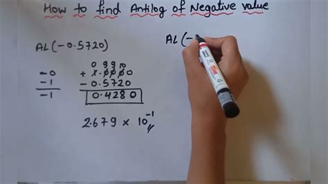 Calculate Antilog Of Negative Value Youtube