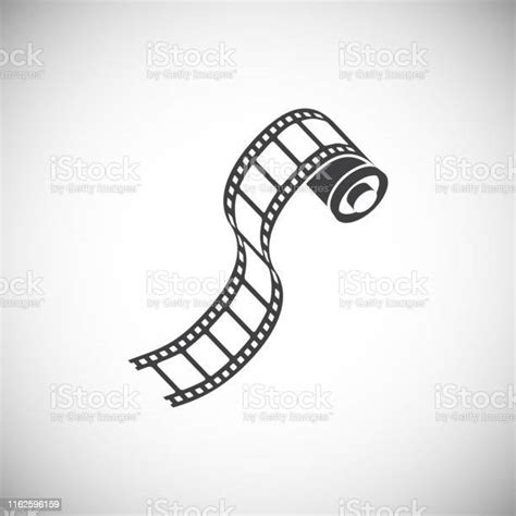 그래픽 및 웹 디자인에 대한 배경에 필름 스트립 관련 아이콘 간단한 그림 웹 사이트 버튼 또는 모바일 앱에 대한 인터넷 개념 기호입니다 로고에 대한 스톡 벡터 아트 및 기타