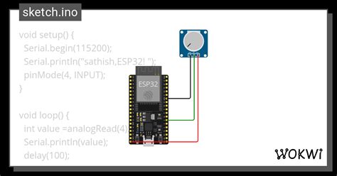 Potentiometer Wokwi Esp32 Stm32 Arduino Simulator
