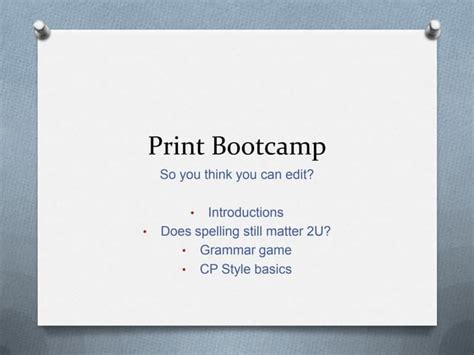 Copy Editing Class I Ppt