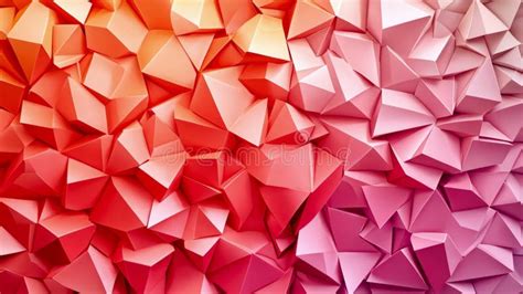 Geometric Low Poly Abstract Background In Warm Gradient Tones Stock Footage Video Of Shape